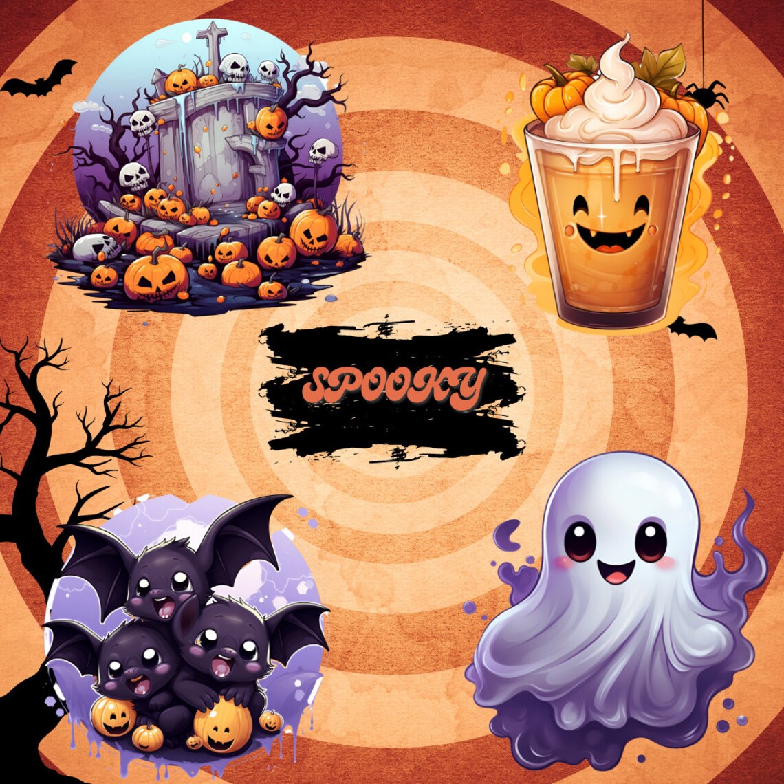 Clipart PNG Set, 20 Halloween Clipart PNG, Commercial Use Clip Art ...