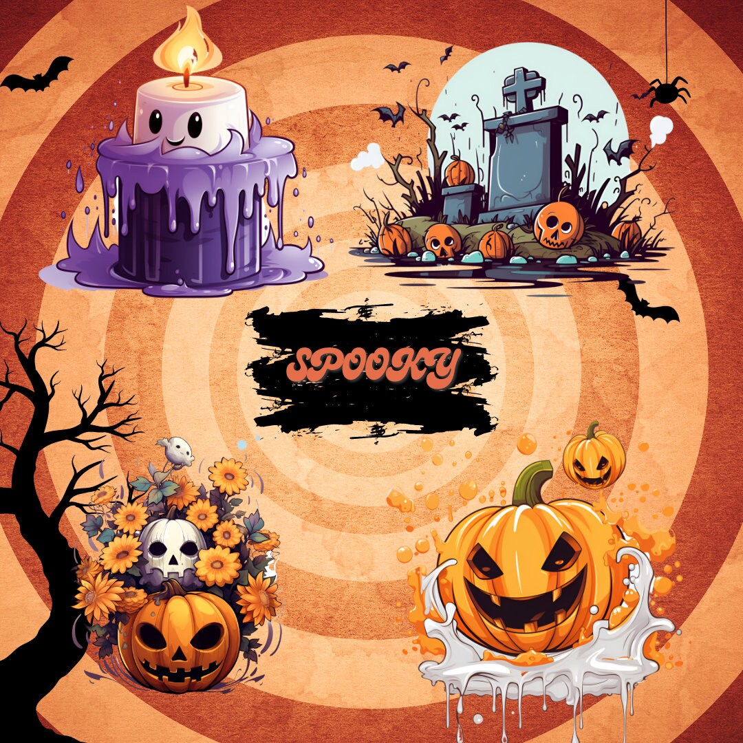 Clipart PNG Set, 20 Halloween Clipart PNG, Commercial Use Clip Art ...