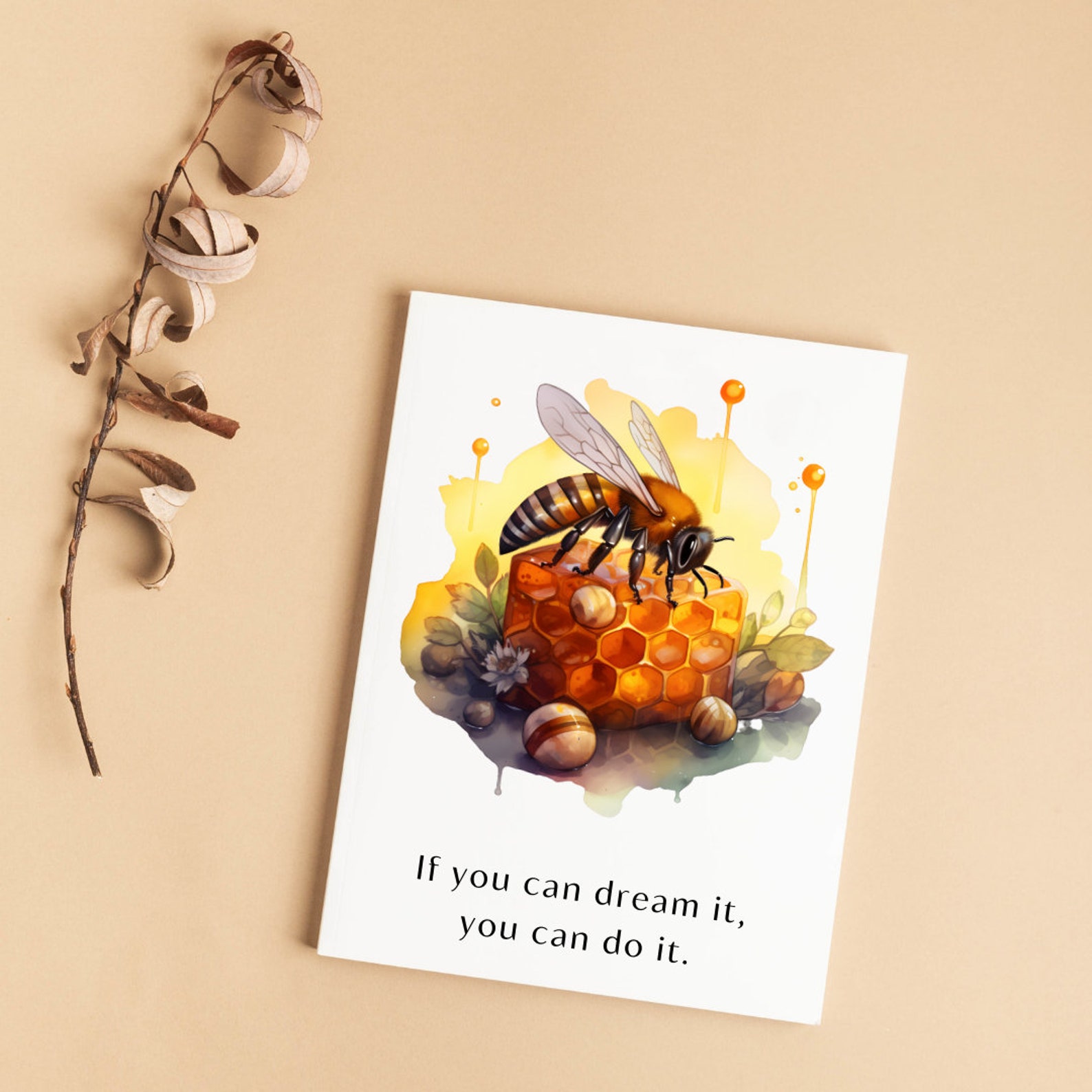 Cute Bee and Honey Watercolor Clipart Spring Bee and Garden - Etsy