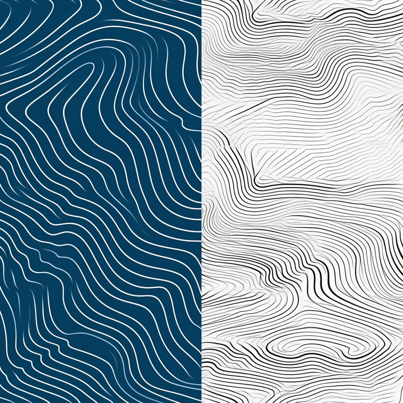 Seamless Topographic Prints, Exhibition Wall Art, Topography Patterns ...