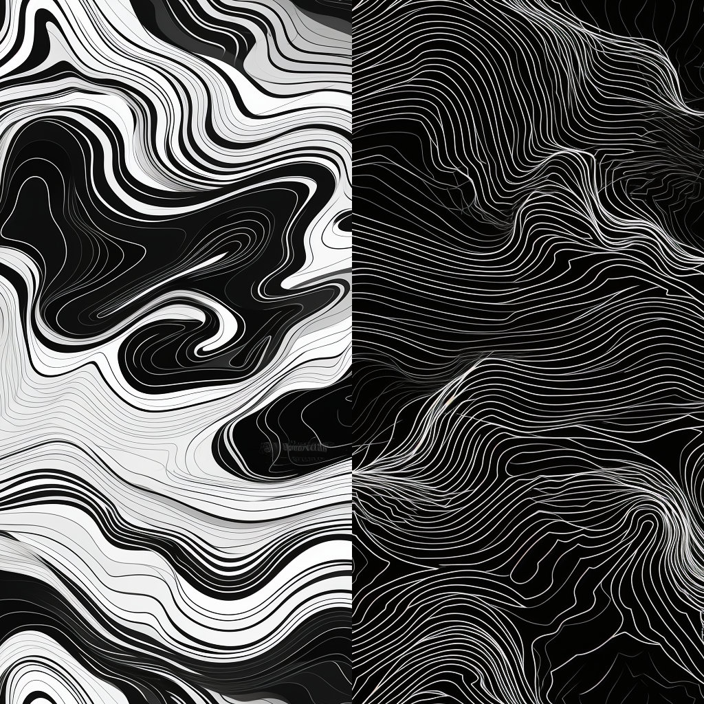 Seamless Topography Patterns, Exhibition Wall Art, Minimal Topographic ...