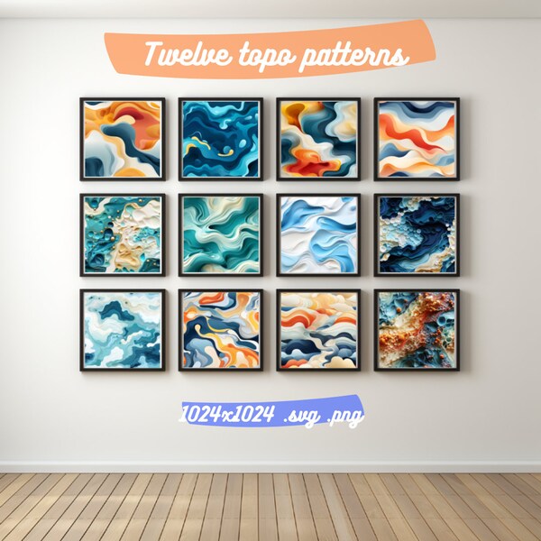 Topo Map Pattern Wallpaper - Etsy