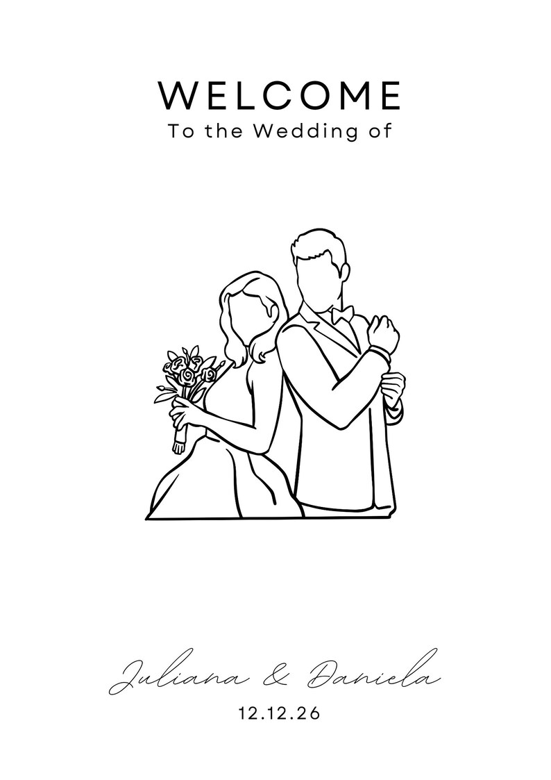 Welcome Wedding Sign downloadable Template - Etsy