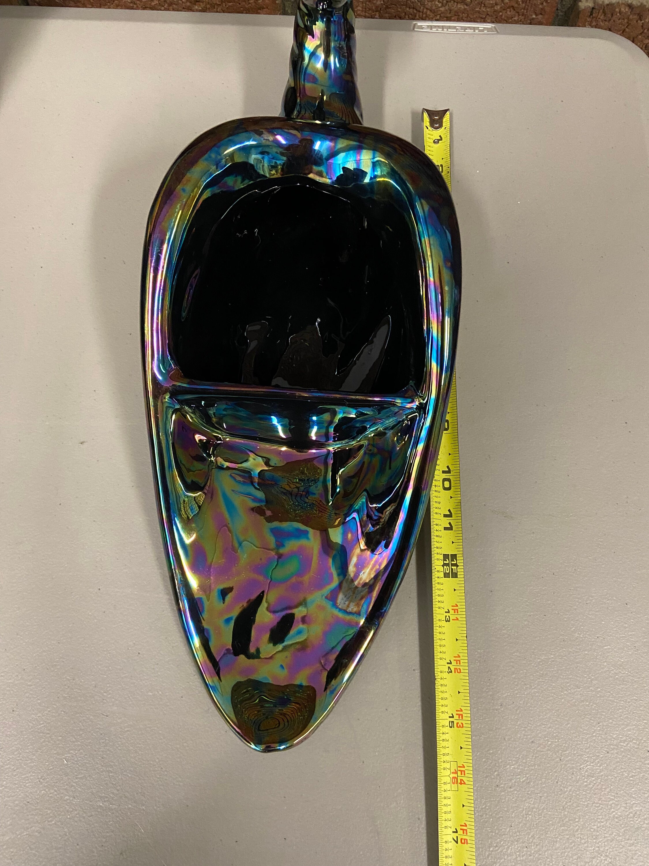 Gibson Art Carnival Glass Horn for Flowers - Etsy