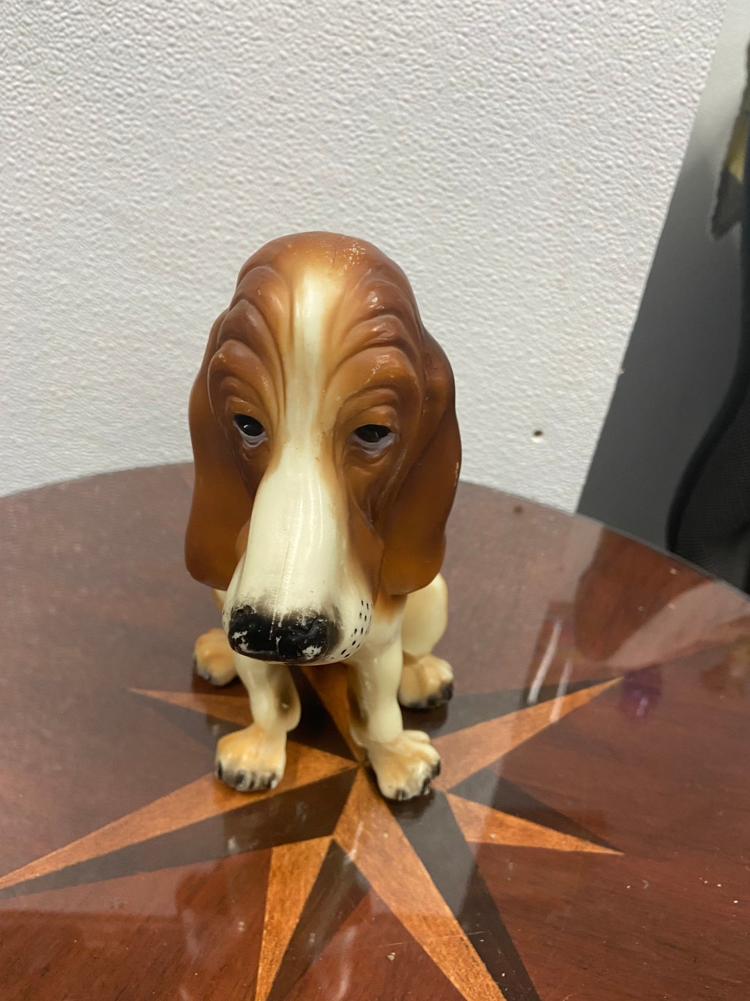 Vintage Breyer Molding Co. Bassett Hound Dog Figure Toy Sad Eyes 7 1/4 ...
