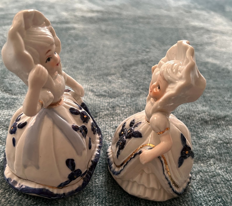 Vintage Porcelain Victorian Girls in Dress W/hat Figurines - Etsy