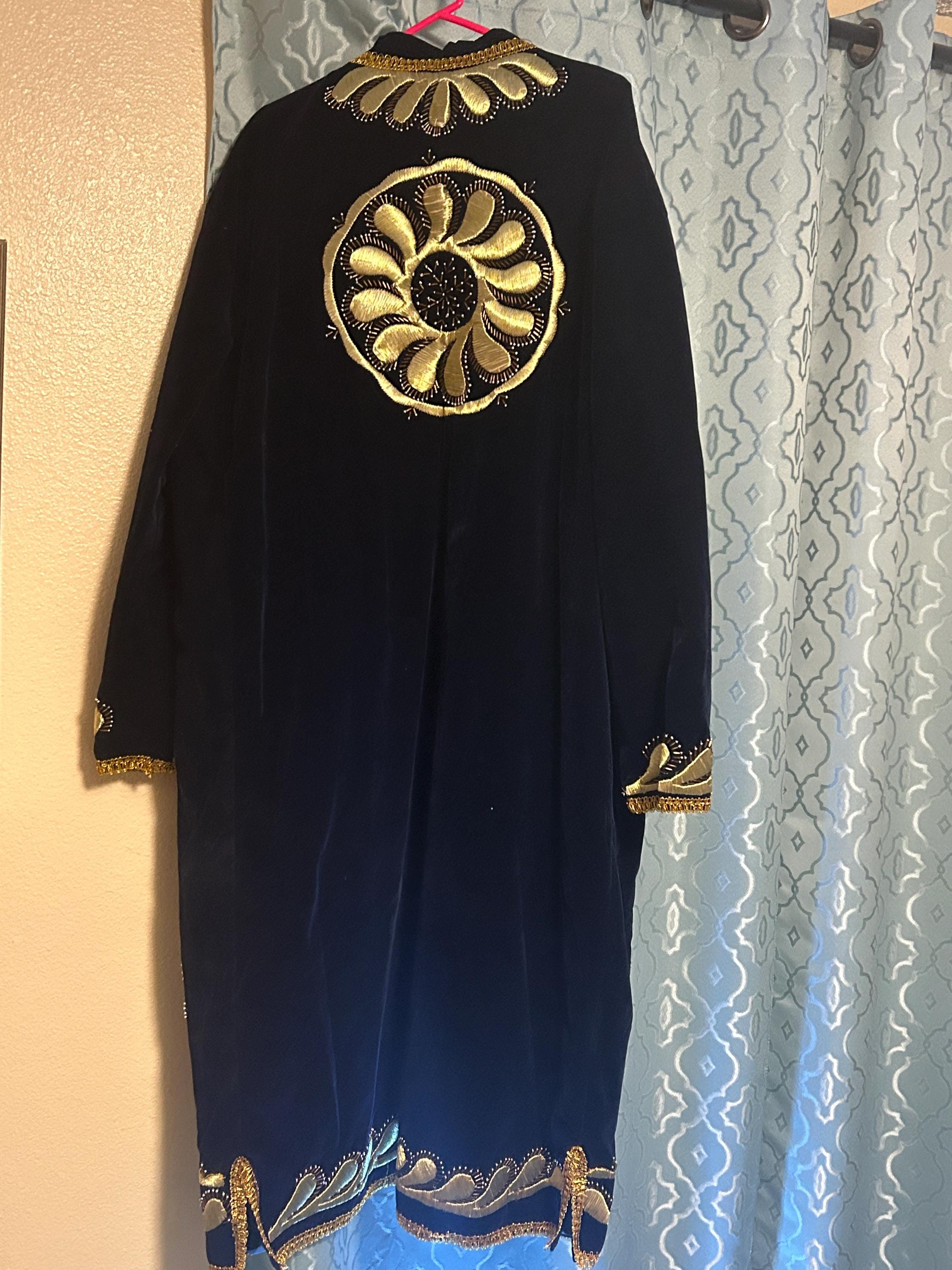Uzbek/ Tajik Chapan Golden Handmade Embroidered Suzani Man Coat 53 ...