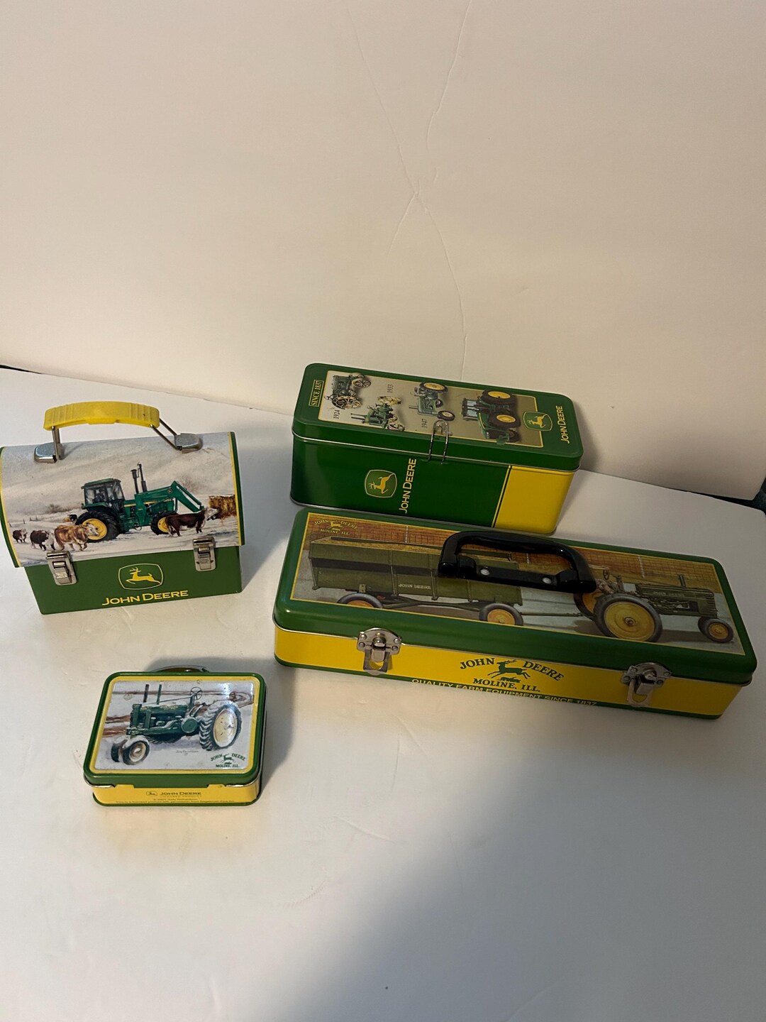 Lot of 4 John Deere Tin Boxes - Etsy