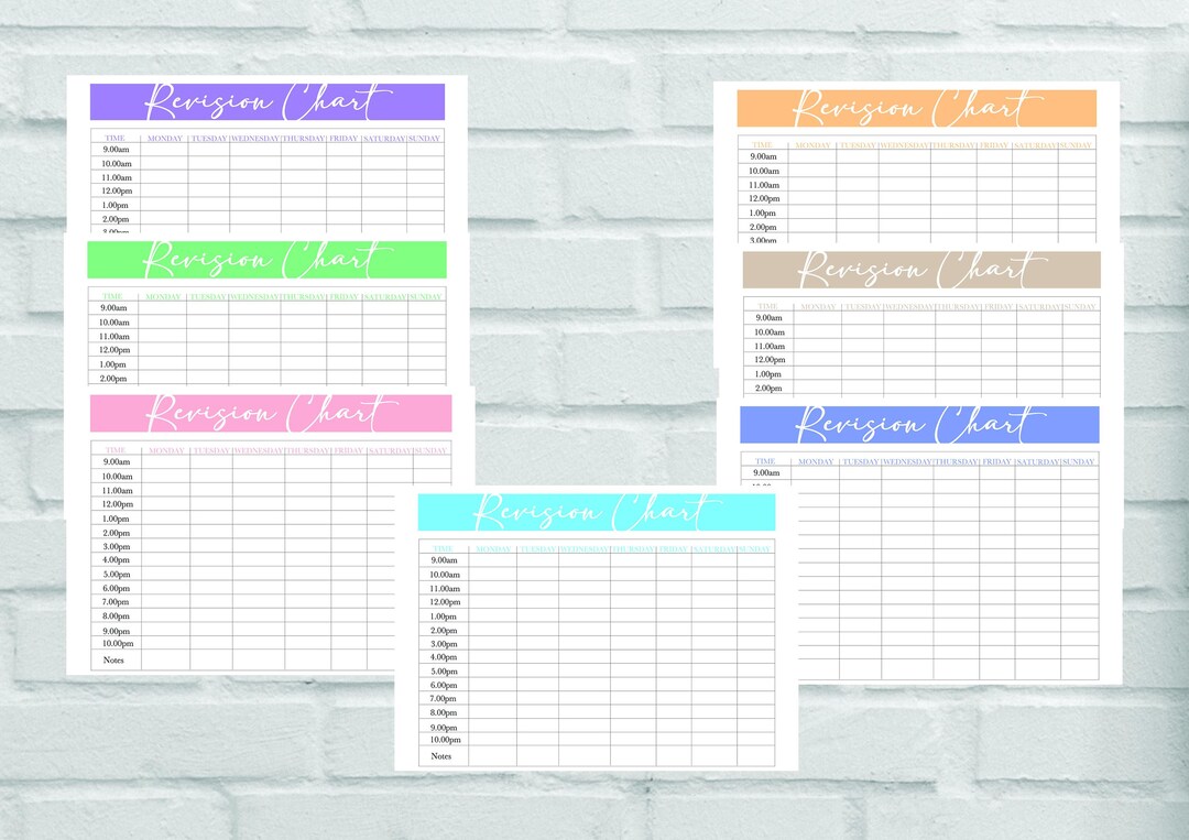 Revision Timetable | Study Schedule | Printable Timetable Template for ...