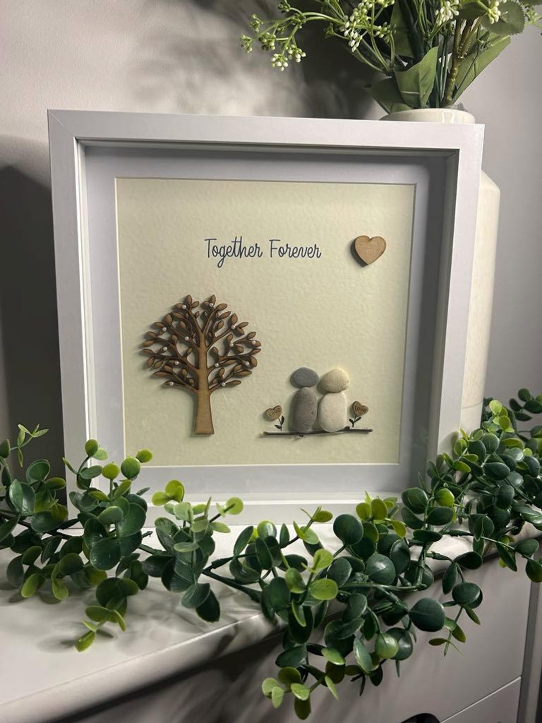 Together Forever Pebble Art Frame - Etsy