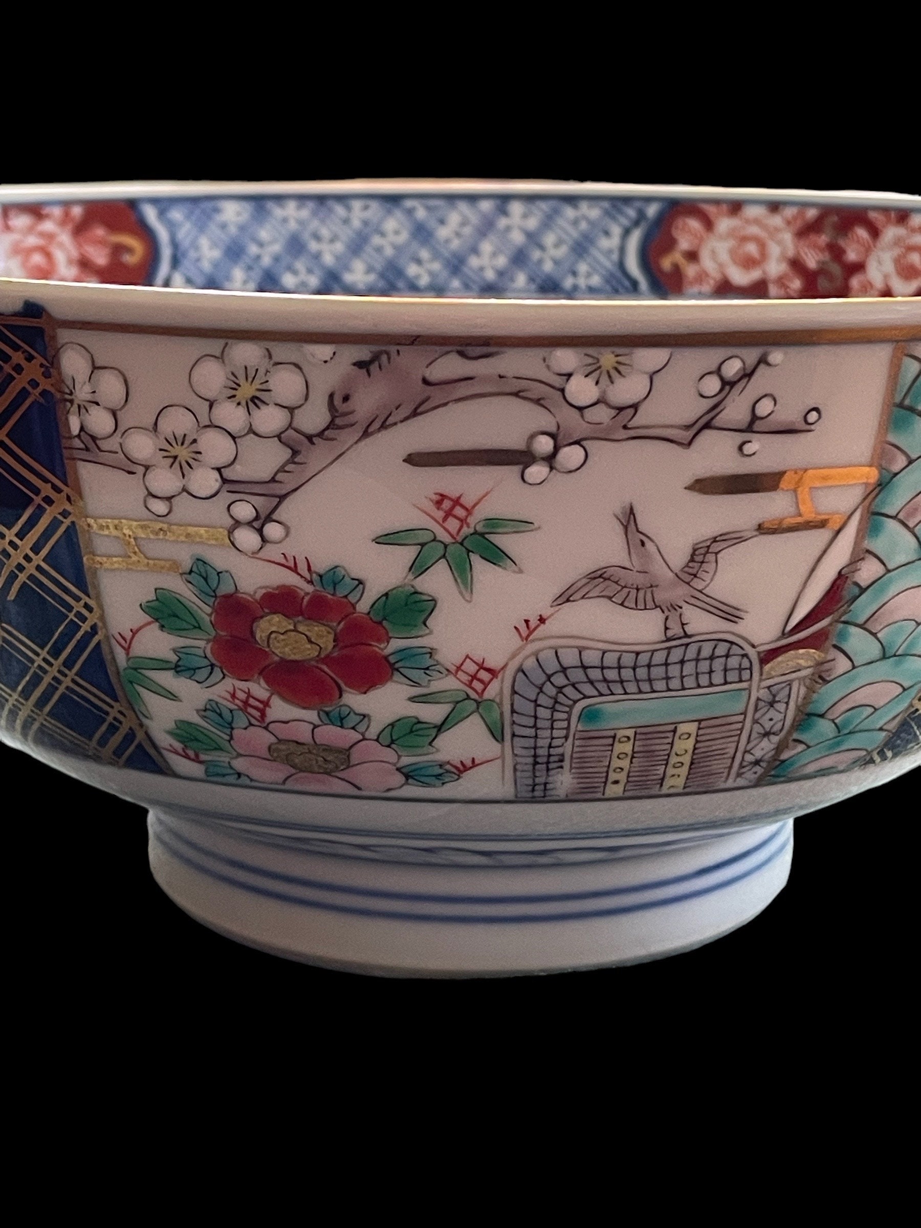 Lovely Marked Gold Arita - Imari Ware Bowl 8 Inches in Diameter, With ...