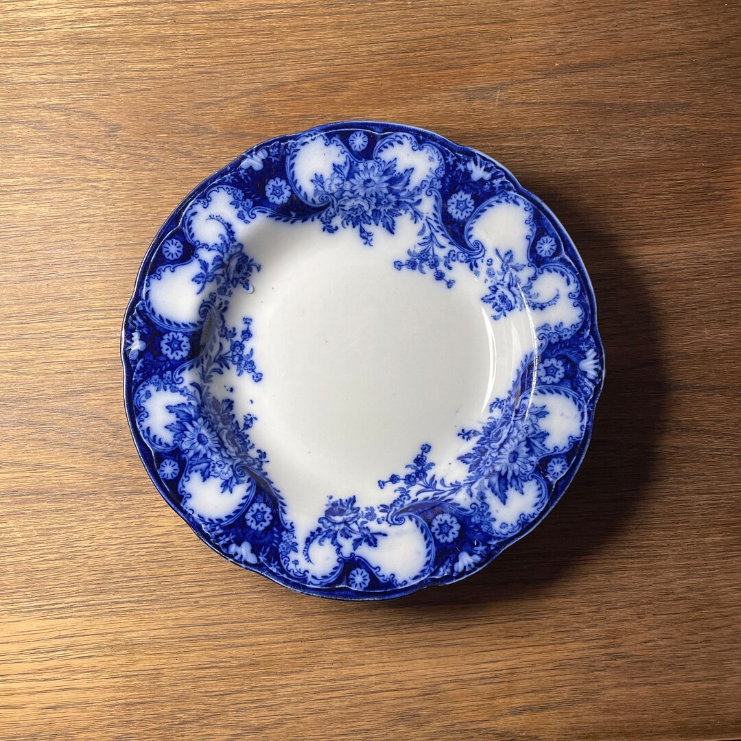 Flow Blue New Wharf Pottery, England Lois Pattern Soup Bowl Late 1800s ...