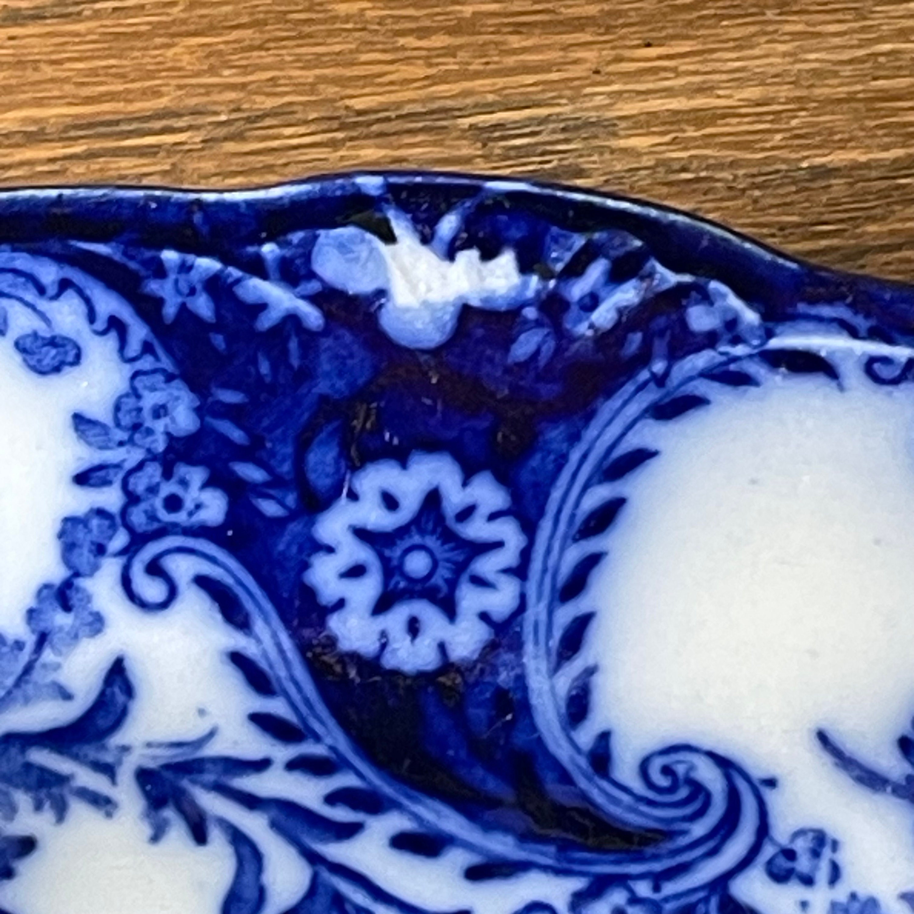 Flow Blue New Wharf Pottery, England Lois Pattern Soup Bowl Late 1800s ...