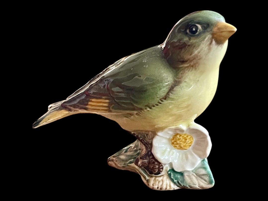 Beswick Pottery Porcelain Bird Greenfinch Design Number 2105B With ...