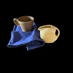 Fiestaware Style unmarked Mini 3 Disc Pitcher, Light Yellow - Etsy