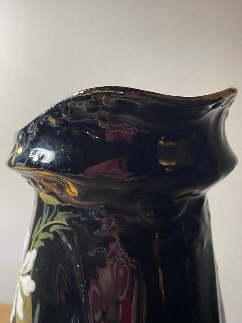 Antique Jackfield Pottery or Jackfield Style Pitcher Jug Shropshire or ...