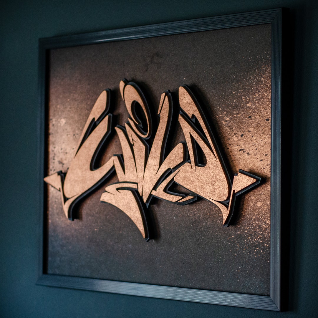 Laser Cut "wild" in Graffiti Style. - Etsy