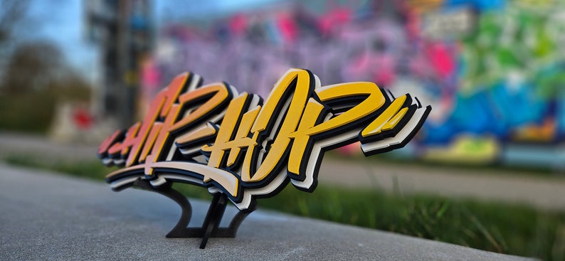 Laser Cut "hip-hop" in Graffiti Style. - Etsy