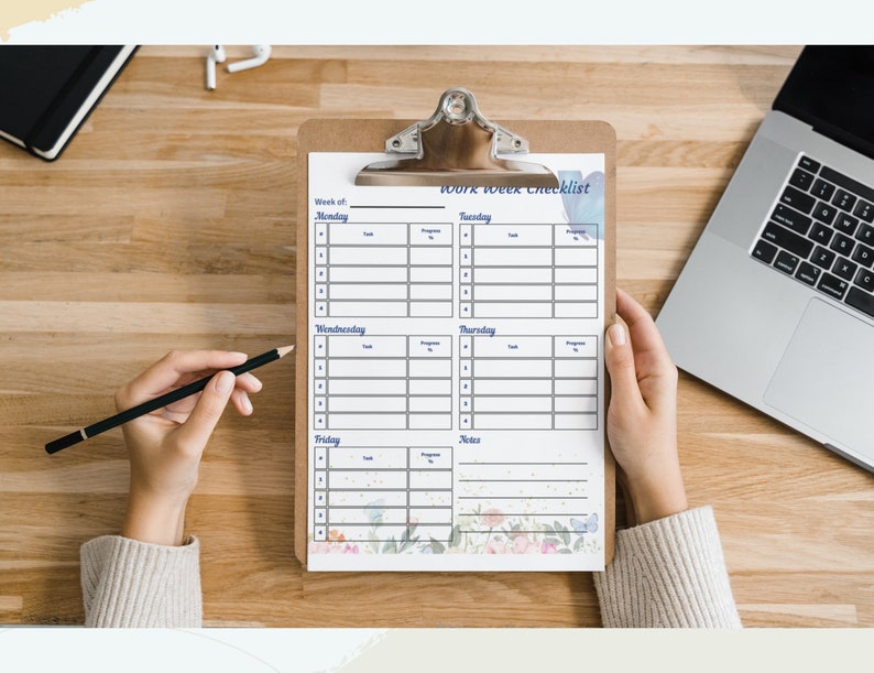 Checklist Printable, Minimalist to Do List, Checklist, Weekly Checklist ...