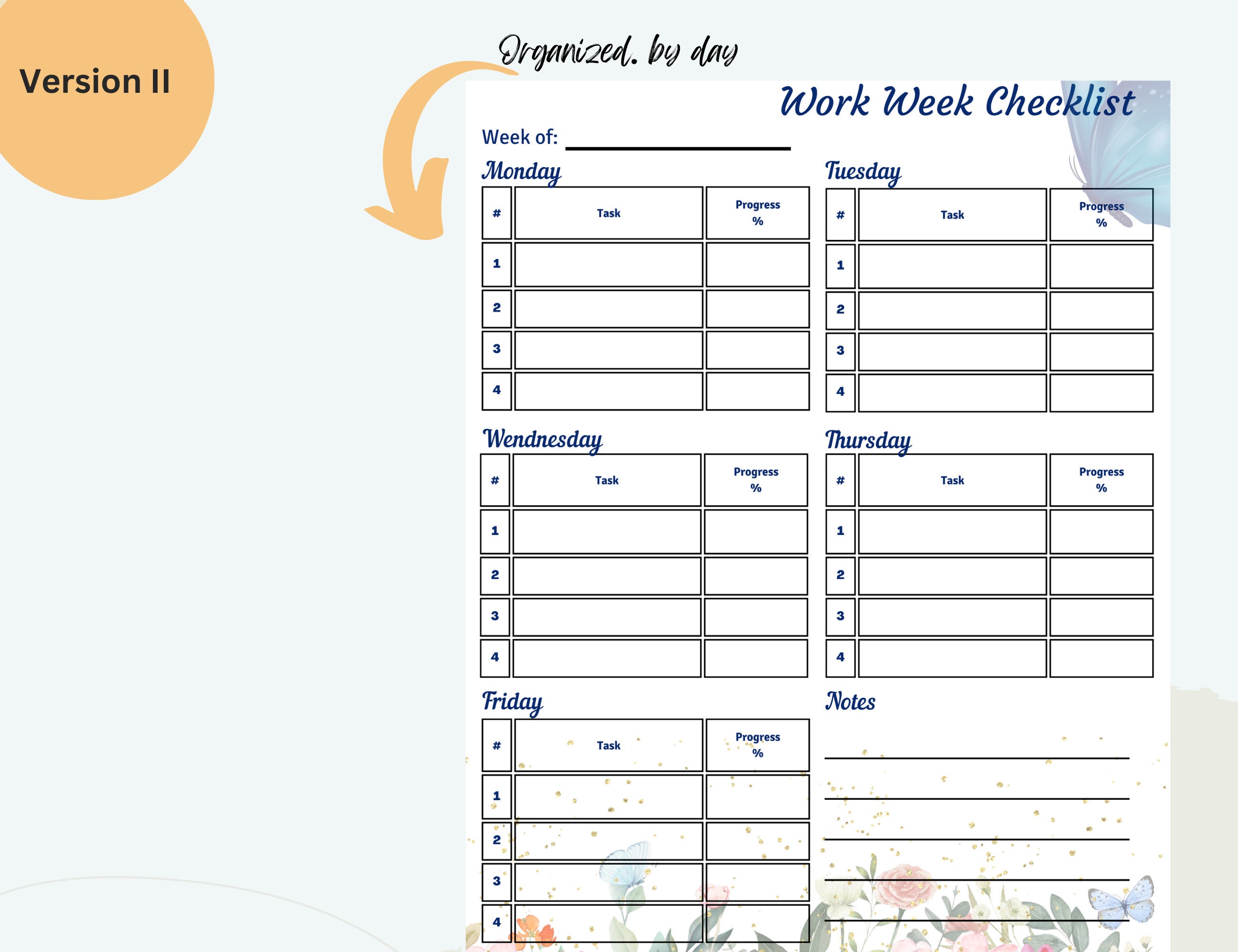Checklist Printable, Minimalist to Do List, Checklist, Weekly Checklist ...