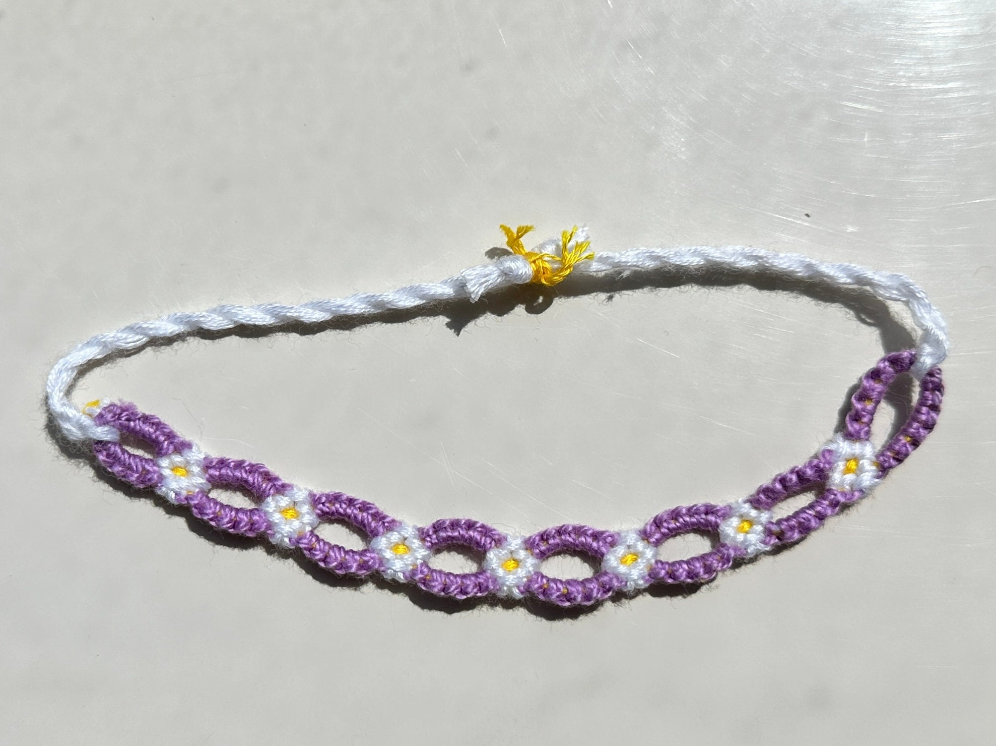 DAISY CHAIN COLLECTION: Friendship Bracelet & Earrings Handwoven ...