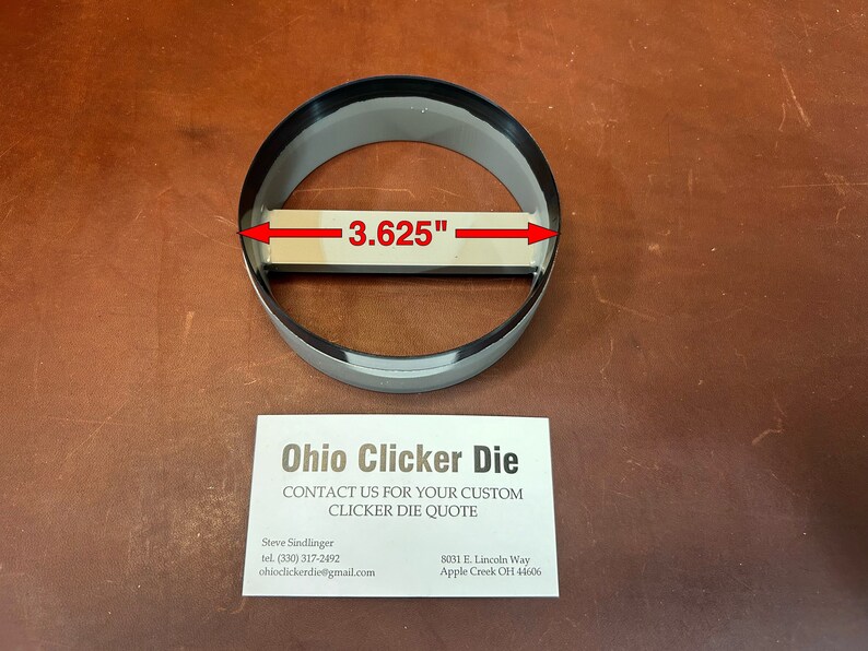 Round Coaster Leather Clicker Die. 3.625 Diameter - Etsy