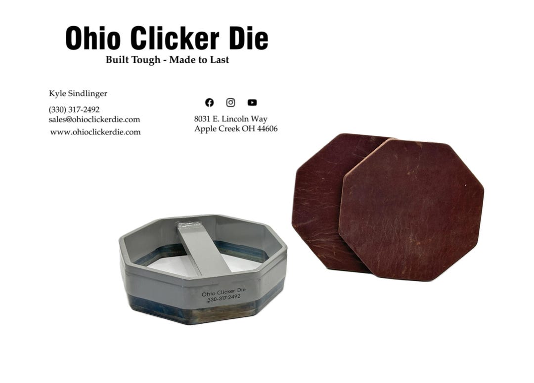 Octagon Coaster Leather Clicker Die - Etsy