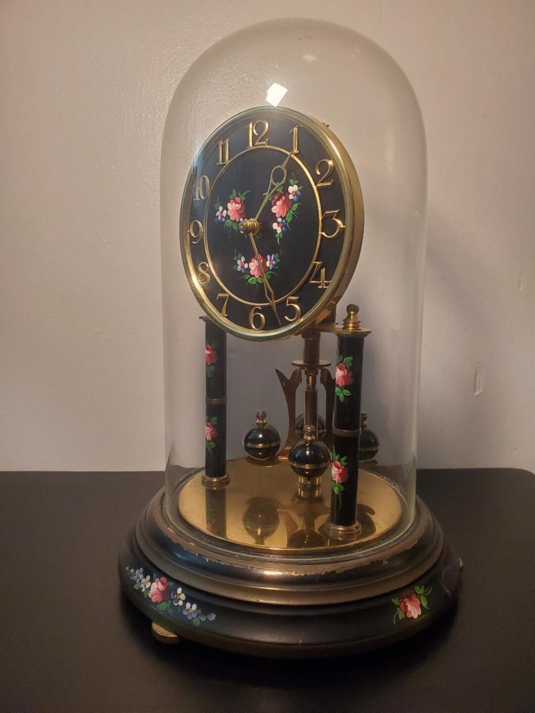 Vintage Kundo 400 Day Anniversary Clock Glass Dome Germany - Etsy