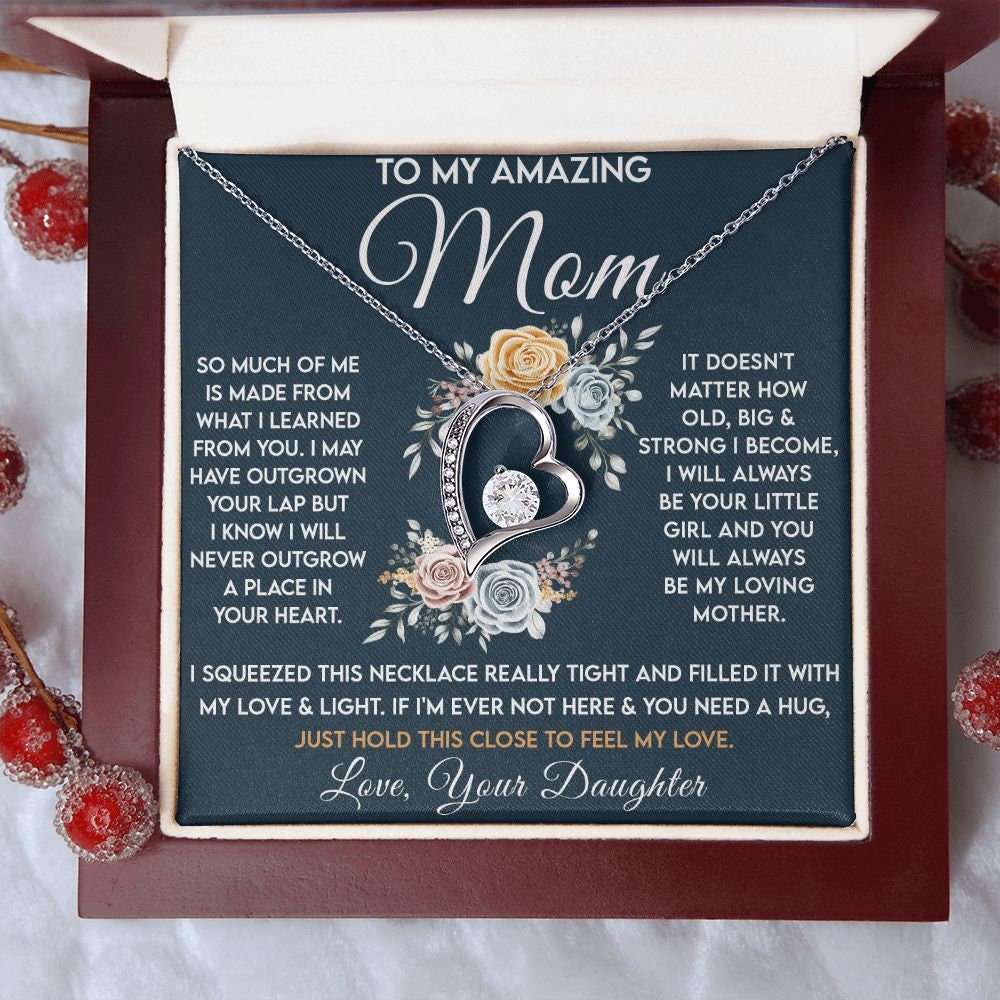 To My Amazing Mom I Love You Forever Love Necklace - Etsy