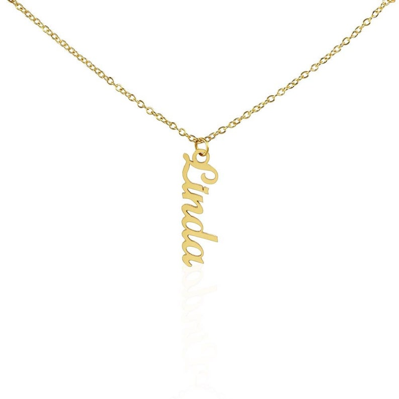 Vertical Name Necklace - Etsy