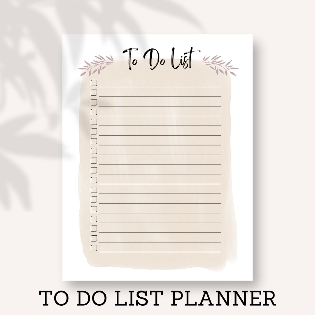 To Do Lists, Task Lists, Printable & Fillable Templates PDF, A4letter ...