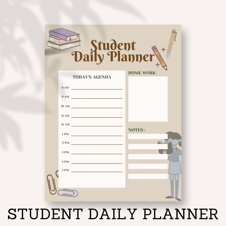STUDENT DAILY PLANNER - Student Planner Goodnotes, Daily Planner ...