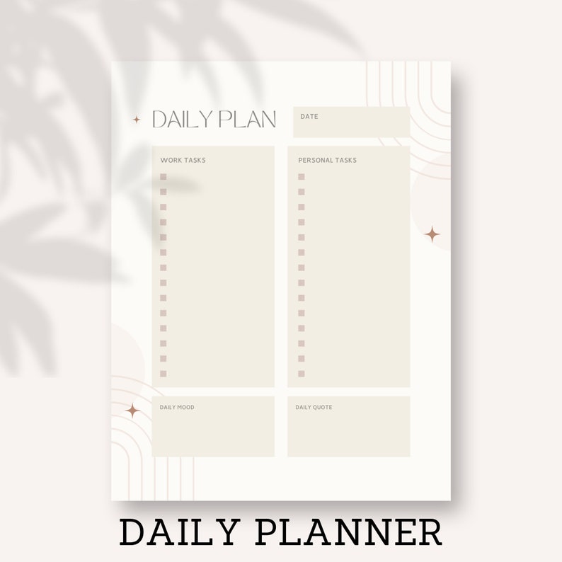DAILY PLANNER PRINTABLE - To-do List Templates, Daily Schedule Planner ...