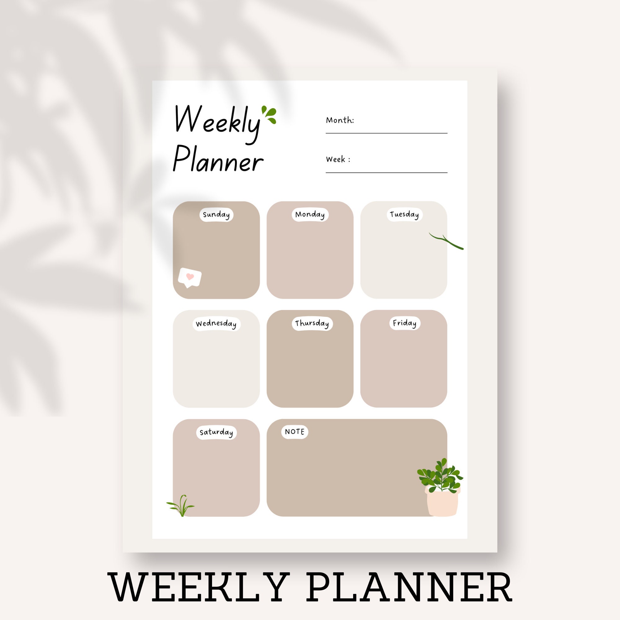 2023 Cute Weekly Planner Printable Printable Planner - Etsy