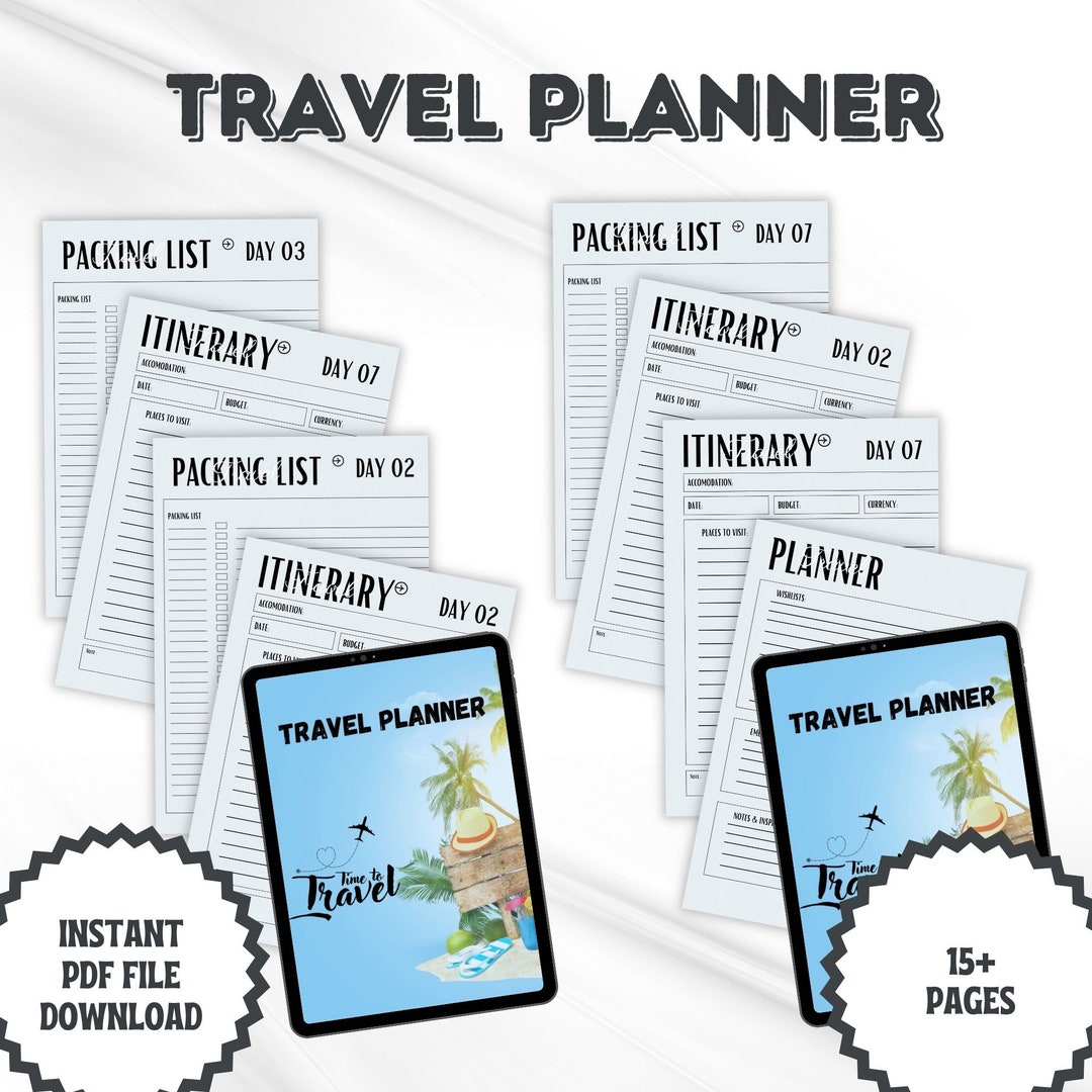 7-day Travel Itinerary Planner| Vacation Planner| Trip Itinerary ...