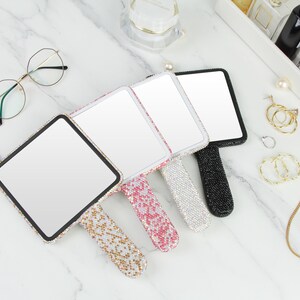 Rhinestone Handheld Mirror - Etsy