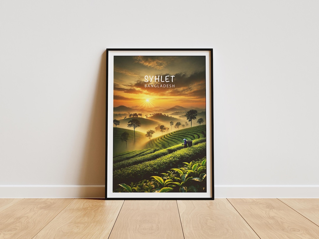 Sunrise Over Sylhet | Bangladesh Travel Poster | Vintage | Travel ...