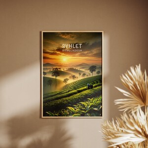 Sunrise Over Sylhet | Bangladesh Travel Poster | Vintage | Travel ...