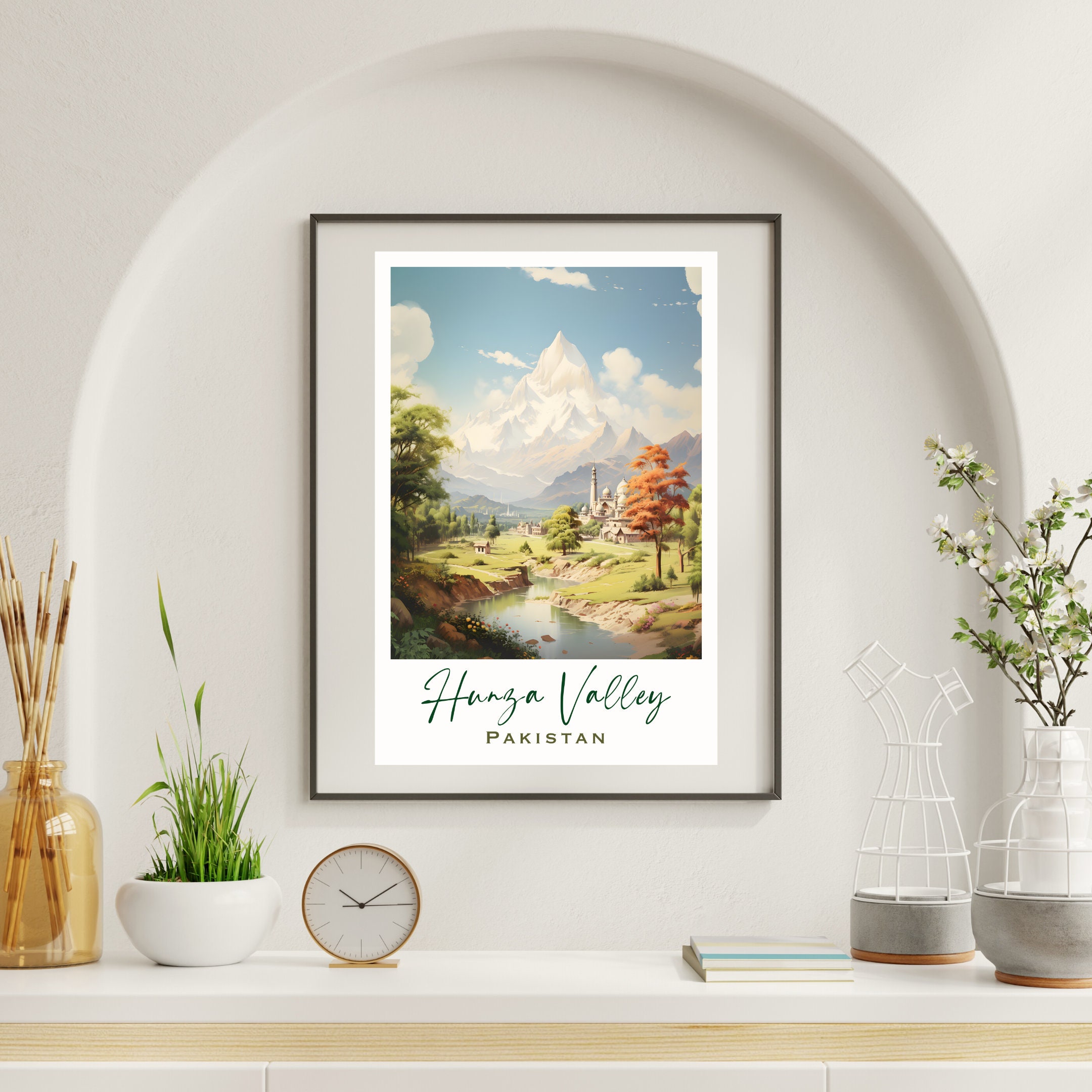 Pakistan Travel Poster | Hunza Valley | Vintage | Travel | Wall Art ...