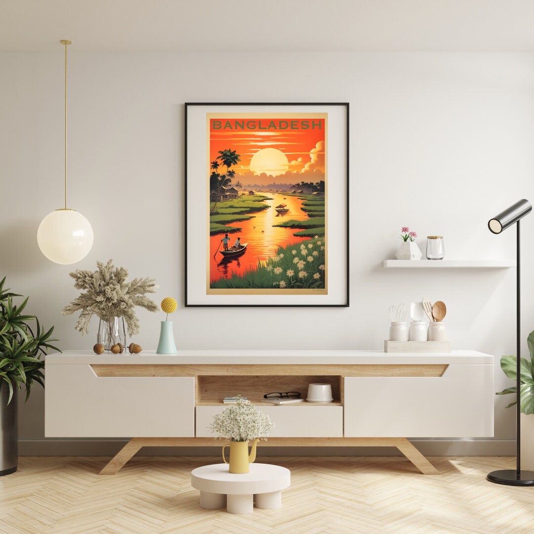 Bangladesh Travel Poster Vintage Travel Wall Art Poster Bangladesh ...