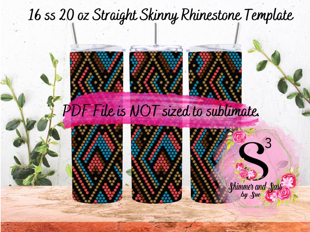 16 Ss 20 Oz. Desert Diamonds Rhinestone Tumbler Template - Honeycomb ...