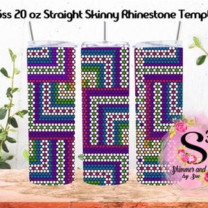 16 Ss 20 Oz. Offset Square Geometric Rhinestone Tumbler Template ...