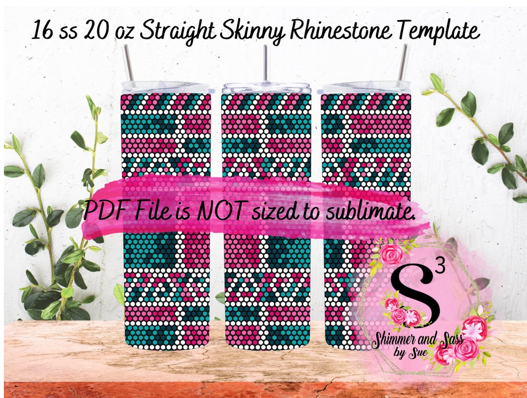 16 Ss 20 Oz. Ombre Columns Rhinestone Tumbler Template - Honeycomb ...