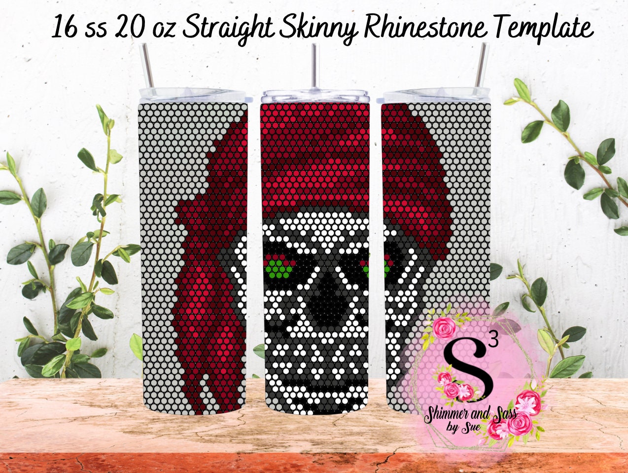 16 Ss 20 Oz. Skull Rhinestone Tumbler Template Honeycomb - Etsy