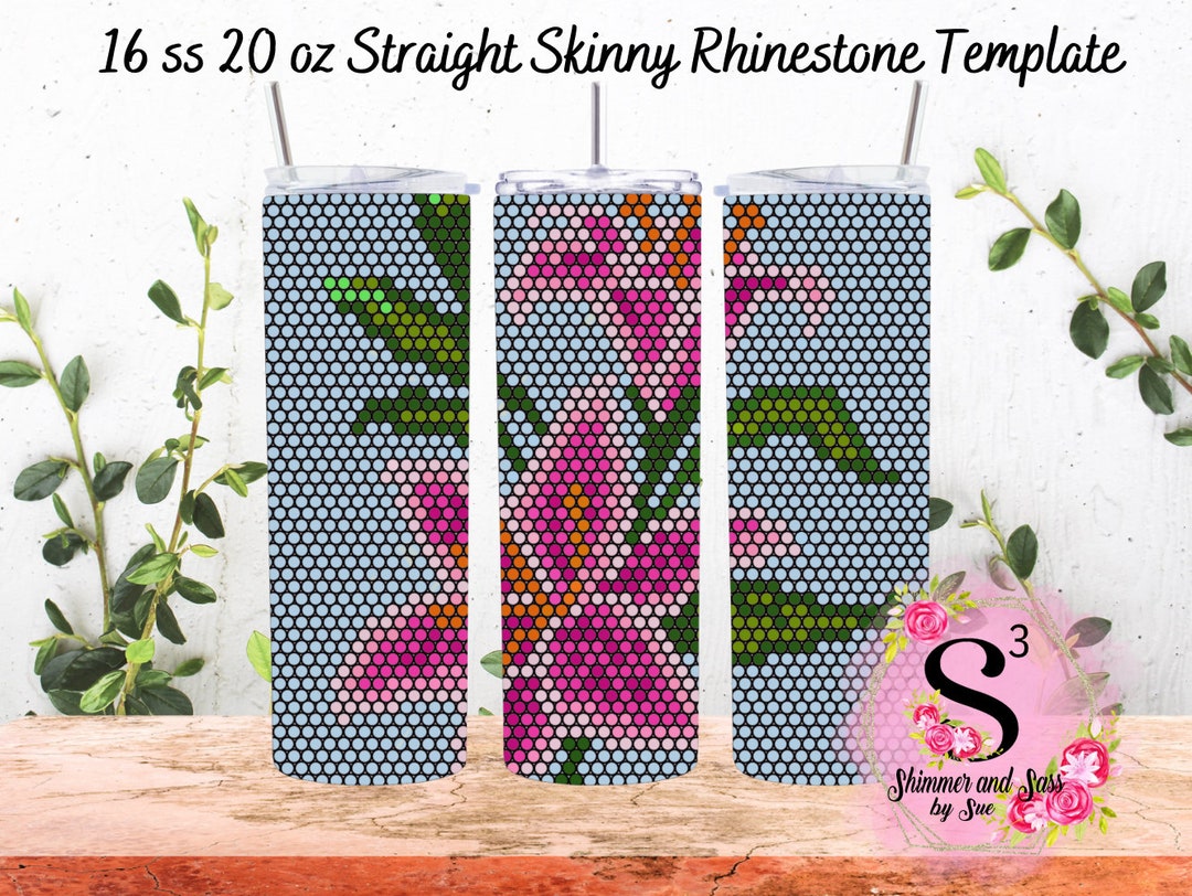 16 Ss 20 Oz. Stargazer Lily Rhinestone Tumbler Template - Etsy