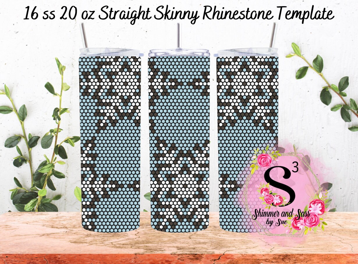 16 Ss 20 Oz. Snowflake Rhinestone Tumbler Template Honeycomb Method - Etsy