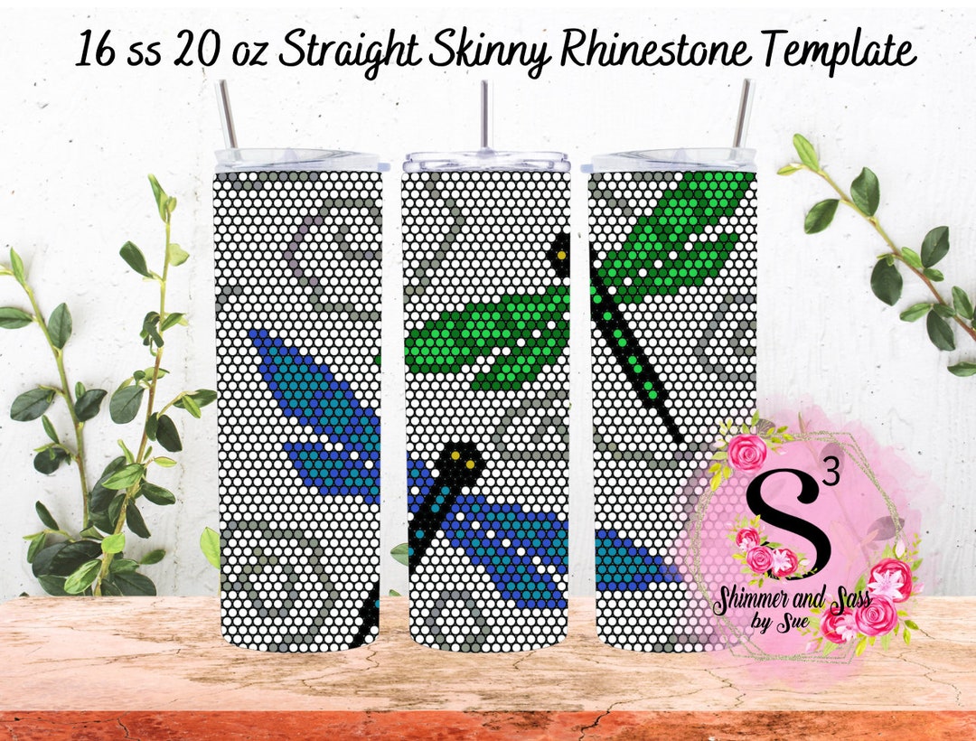 16 Ss 20 Oz. Dragonflies Rhinestone Tumbler Template Honeycomb Method ...