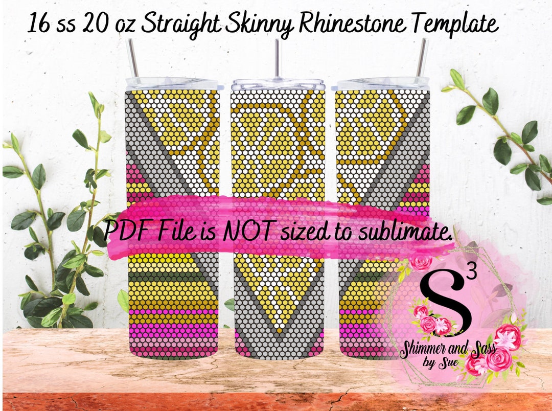 16 Ss 20 Oz. Pink Lemonade V-split Rhinestone Tumbler Template ...