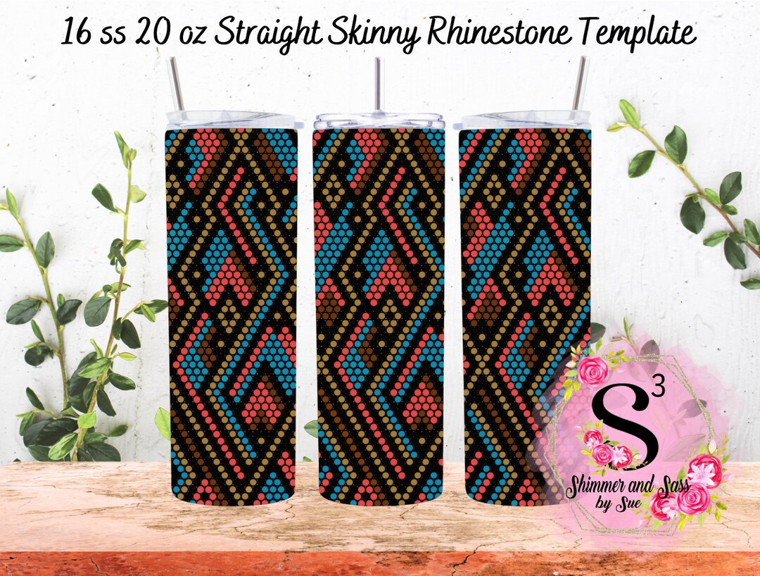 16 Ss 20 Oz. Desert Diamonds Rhinestone Tumbler Template Honeycomb ...