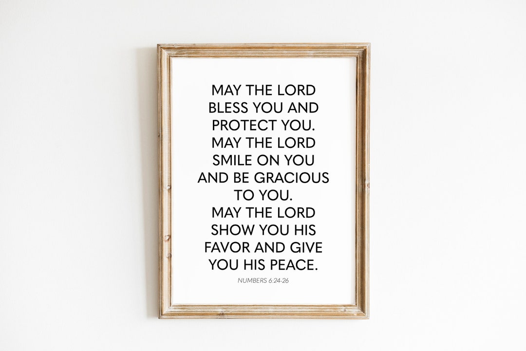 Numbers 6:24-26 "the Blessing" Bible Verse Wall Art Scripture Wall Art ...